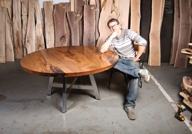 Round Maple Kitchen Table - Anglewood Furniture