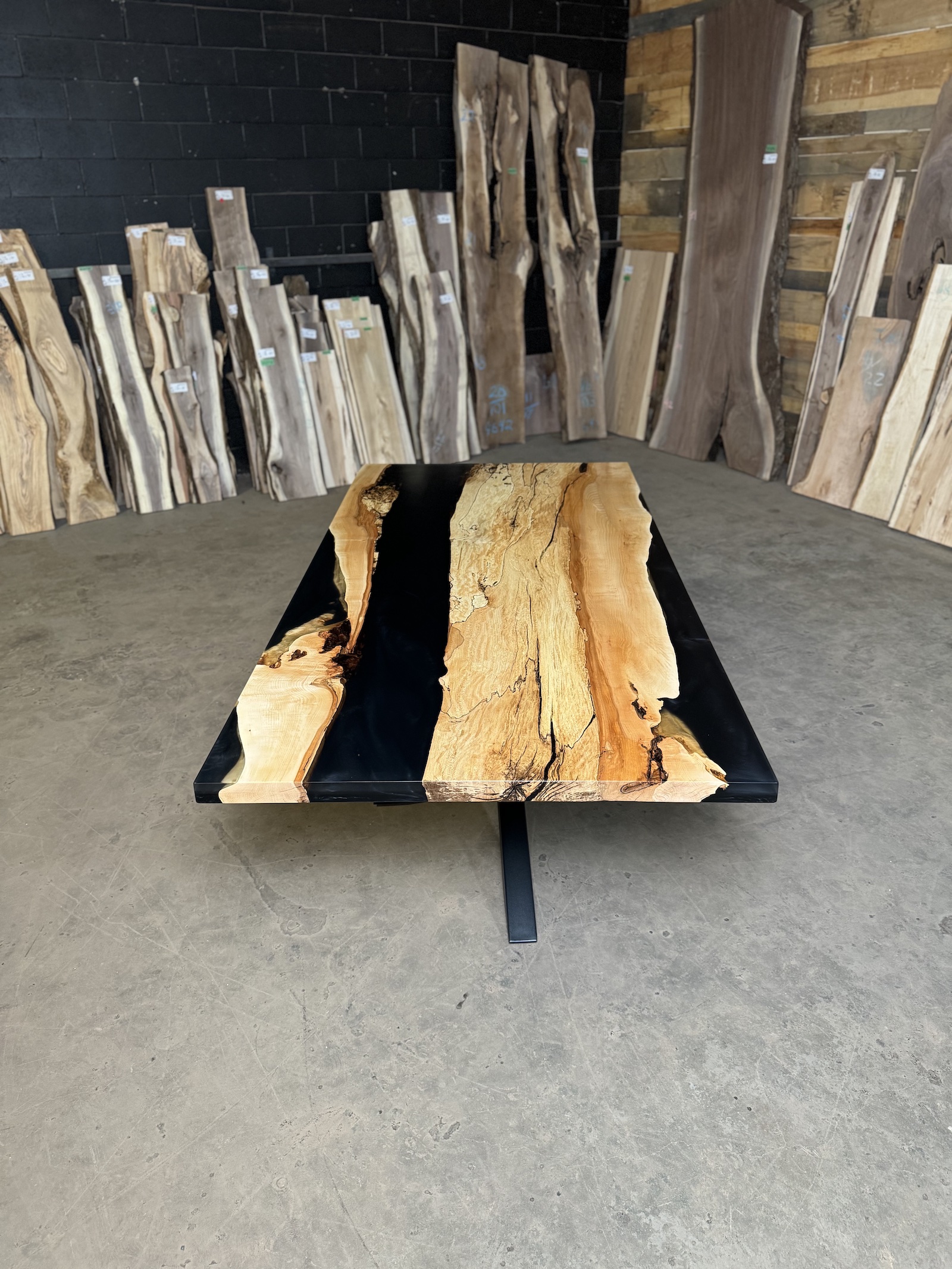 Color Contrast Maple Dining Table - Anglewood Furniture